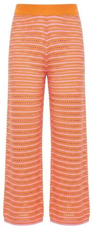 STUDIO UNTOLD Schlupfhose Hose Wide Legs Ringel und Struktur Elastikbund