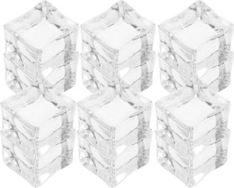 BESPORTBLE K&uuml;nstliche Eisw&uuml;rfel Acryl 2,5cm Diamantform 20 St&uuml;ck Wiederverwendbare Deko Eissteine f&uuml;r Vasenf&uuml;ller Tischdekoration Barfotografie und Hochzeitsdeko