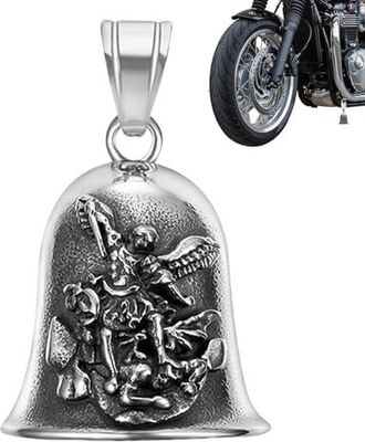 Generic Luckies Angel Bell - Petits pendentifs de protection, breloque gardiens d&eacute;quitation, jetons d&eacute;coratifs en m&eacute;tal, accessoire de motard classique | Sonn