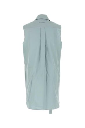 Fendi Womens Cotton Color-Block Dress Blue