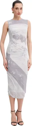 Patrizia Pepe Femme, Robes, Gris, Taille: 36 FR Robe Longue Drap&eacute;e