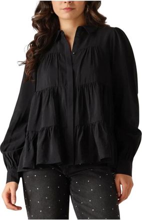 Y.A.S Elegante schwarze Bluse - - Blouses & Shirts - Damen - Schwarzk - XS