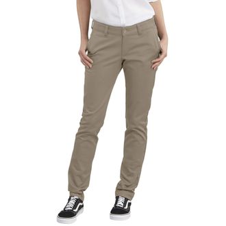 Dickies Damen Straight Flex Twill-Hose Khakihose, W&uuml;stensand gesp&uuml;lt, 34