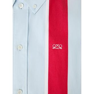 Loewe Chemise en serg&eacute; de coton ray&eacute;
