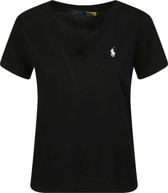 Polo Ralph Lauren Femme, Tops, Noir, Taille: 42 FR V Neck T-Shirt