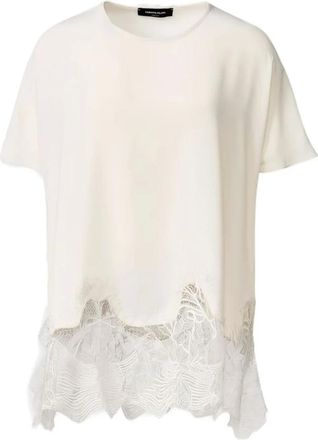Fabiana Filippi Femme, Blouses et Chemises, Beige, Taille: 44 FR Crepe de Chine Top