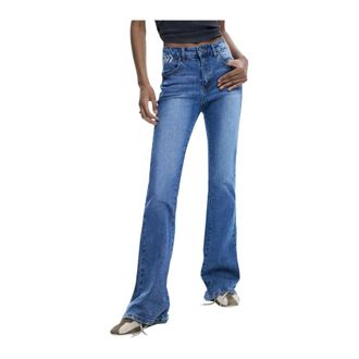 Desigual Femme, Jeans, Bleu, Taille: 44 FR Jean &Eacute;vas&eacute; avec Poches Avant et Arri&egrave;re
