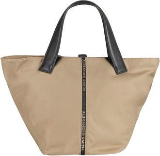 Alexander Smith Femme, Sacs, Brun, Taille: ONE Size Lauren Medium sac à main avec bandoulière en nylon beige