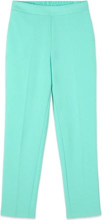 Oltre Femme, Pantalons, Vert, Taille: 36 FR Pantalon Coupe Droite en Cr&ecirc;pe