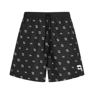 Karl Lagerfeld Homme, Maillots de bain, Noir, Taille: M Ikon Dot AOP Med Boardshorts
