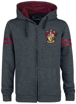 Harry Potter Gryffindor Sport M&auml;nner Kapuzenjacke grau/Bordeaux L