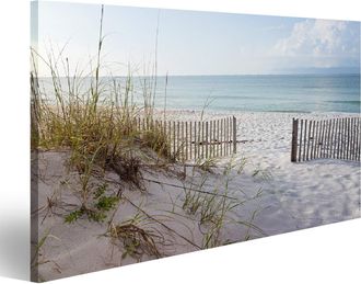 Islandburner Bild auf Leinwand Landschaft D&uuml;nen Strand Und Meer Bei Sonnenaufgang -Golf Von Mexiko Bilder Wandbilder Poster