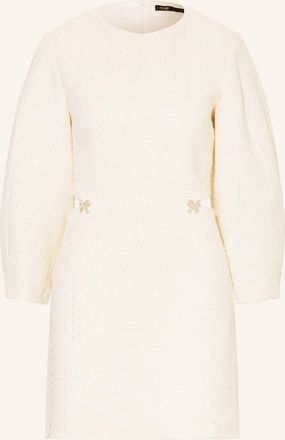 Maje Tweed-Kleid Mit 3/4-Arm Und Cut-Outs weiss