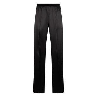 Tom Ford Stretch Seidensatin-Pyjamahose - - Trousers - Damen - Schwarzk - M