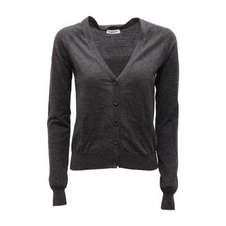 KANGRA Slim Modello Corto Cardigan - - Knitwear - Damen - Grau - L