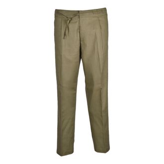 Officina36 Homme, Pantalons, Vert, Taille: M Straight Pantalons