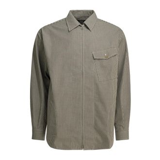 Comme Des Gar&ccedil;ons Chemise-veste zipp&eacute;e &agrave; carreaux - Homme - Vestes - Brun - Taille: M