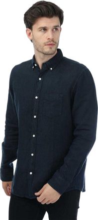 GANT Hemd f&uuml;r Herren, St&uuml;ckgef&auml;rbt, Regul&auml;r (Marine)