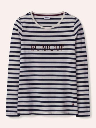 Walbusch T-Shirt Damen Ringelshirt Bonjour Rundhals Langarm