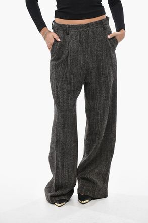 Dries Van Noten Hochgeschnittene Einfaltenhose Aus Wolle Dries Van Noten