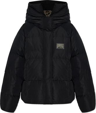 Dolce & Gabbana Femme, Vestes, Noir, Taille: 34 FR Veste Isol&eacute;e avec Capuche