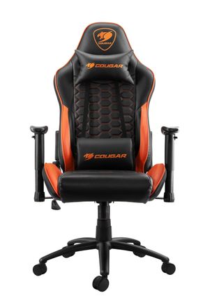 Cougar Gaming Outrider Gamingstuhl, legierter Stahl, Schwarz/Orange, Mittel