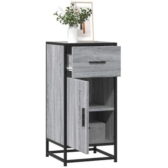 vidaXL Vidaxl - Buffet sonoma gris 35,5x35x76 cm bois ding&eacute;nierie et m&eacute;tal