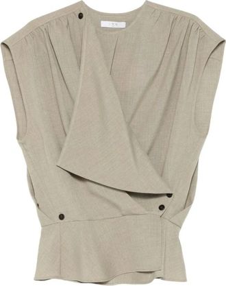 Iro Iro, Femme, Blouses et Chemises, Vert, Taille: 38 FR Chemisier Silla