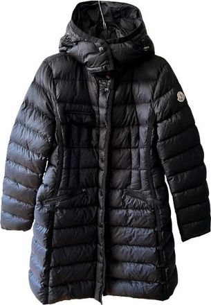 Moncler Black Hermine Hooded Puffer Jacket Size L