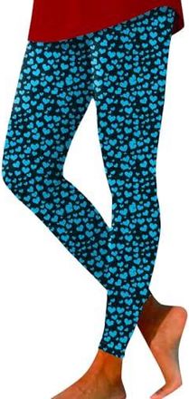 Generic Legging de sport tendance d&eacute;contract&eacute; pour femme Motif imprim&eacute;, bleu, XXL