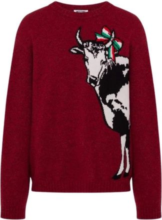 Moschino Homme, Pulls, Rouge, Taille: XS Shetland Wool Pullover Archive