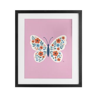 Stupell Industries Jessica Beck Kunstdruck im Boho-Stil, gerahmt, Motiv unter Glas, 40,6 x 33 cm, Rosa