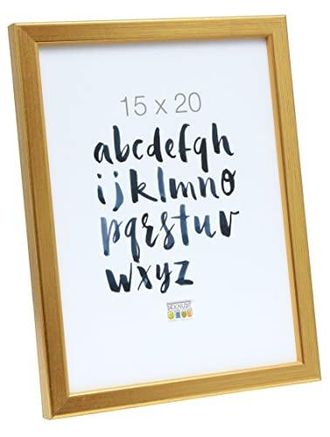Deknudt Frames Deknudt Rahmen S41Ja1-15.0X20.0 Gold, Schmale Leiste Aus Holz