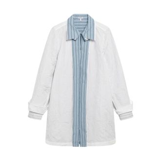 Loewe Femme, Robes, Blanc, Taille: 38 FR Robe Chemise en M&eacute;lange de Coton