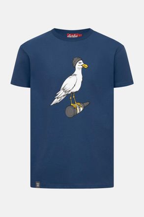 Derbe Derbe T-Shirt Sturmm&ouml;we Herren Blau Grau GOTS Organic