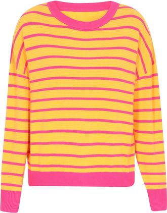 Mymo Pullover Frauen orange mehrfarbig