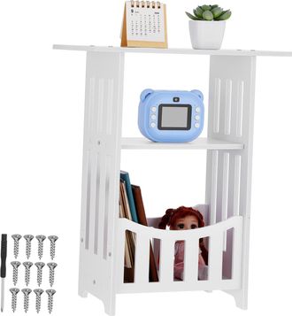 Garneck Kleiner Beistelltisch Weiß Kompakt Vielseitig Einsetzbar für Schlafzimmer Wohnzimmer Flexibel und Platzsparend als Nachttisch und Sofa seitentisch