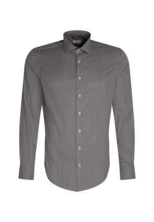 Seidensticker Herren Slim Fit Langarm Hemd, Dunkelblau, 40 EU