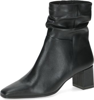 Caprice Caprice Damen Stiefeletten aus Leder Karrèe, Schwarz (Black Nappa), 38 EU