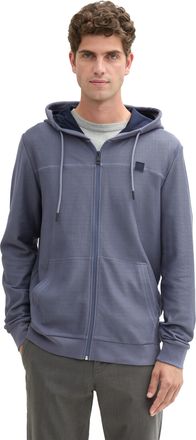Tom Tailor Herren Sweatshirtjacke mit Kapuze, 11281 - Dove Grey, XXL