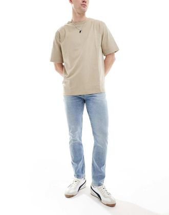 Boss Orange by Hugo Boss Delaware - Jean slim - Délavage clair-Bleu