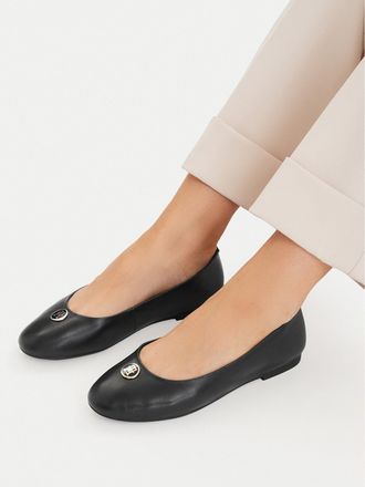 Tommy Hilfiger Ballerinas Tommy Hilfiger Th Plate FW0FW09374 Schwarz