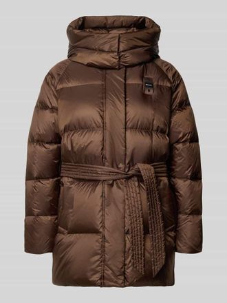 Blauer Regular Fit Steppjacke mit G&uuml;rtel Modell GRANGER