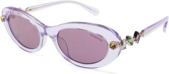 Swarovski Femme, Accessoires, Violet, Taille: 53 MM Sk6042 1079La Lunettes de soleil