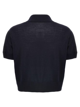 Khaite Womens Blue Wool Shortsleeve Shirt