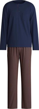 CALIDA Relax Choice Pyjama, lang Herren, 100% Swiss+Cotton-Baumwolle, pflegeleicht