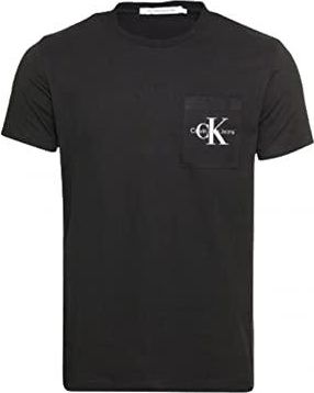 Calvin Klein T-Shirt Manches Courtes Homme Core Monologo Col Ras-du-Cou, Noir (CK Black), 3XL