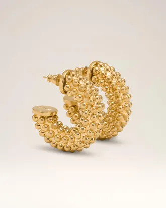 Ami Ami Paris - Boucles Oreilles Dor&eacute;es Perl&eacute;es En Laiton Or - TU - Unisex