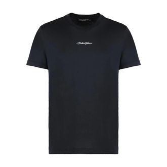 Dolce & Gabbana Logo T-Shirt - - Tops - Herren - Blau - S
