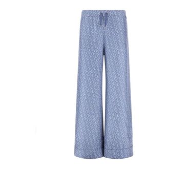 Herno Femme, Pantalons, Bleu, Taille: 40 FR Wide Pantalons
